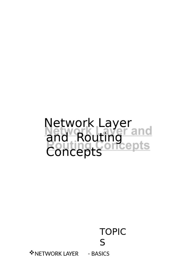Network Layer 1 | PDF