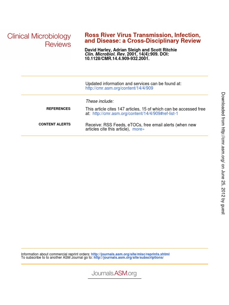 CMR - Ross River Virus | PDF | Infection | Biology