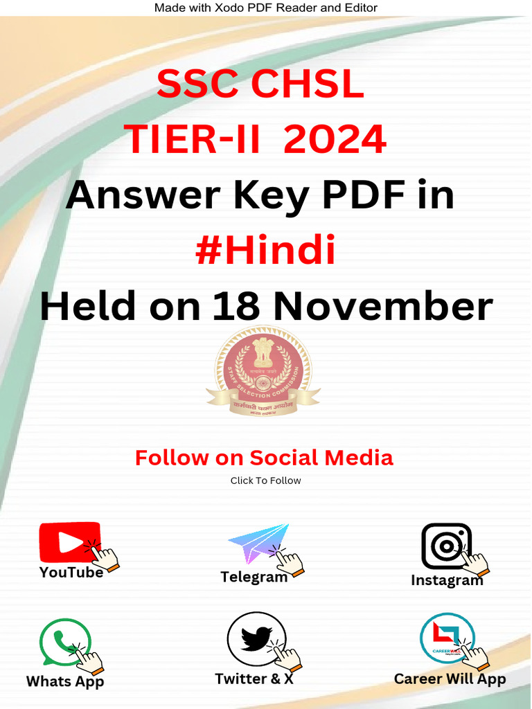 SSC CHSL 2024 Tier 2 Question Paper PDF IN HINDI | PDF