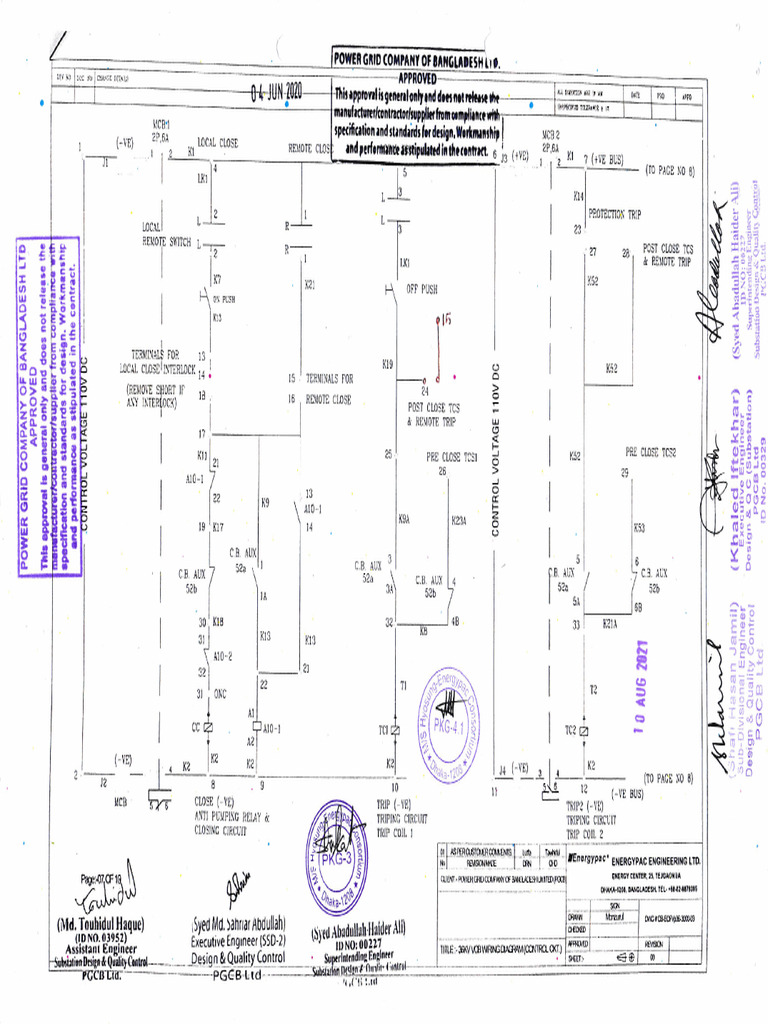 Wiring Diagram 33kV VCB | PDF