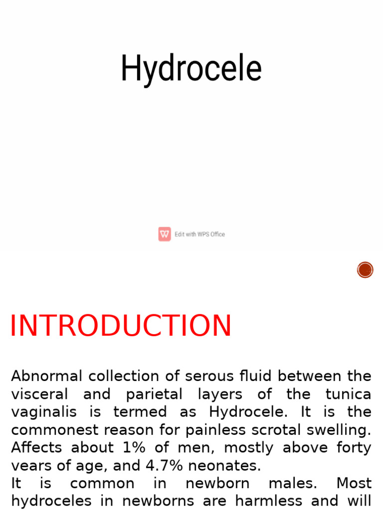hydrocele complete version-1 | PDF | Testicle | Medical Specialties