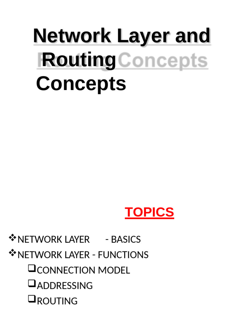 Network Layer | PDF | Computer Network | Packet Switching