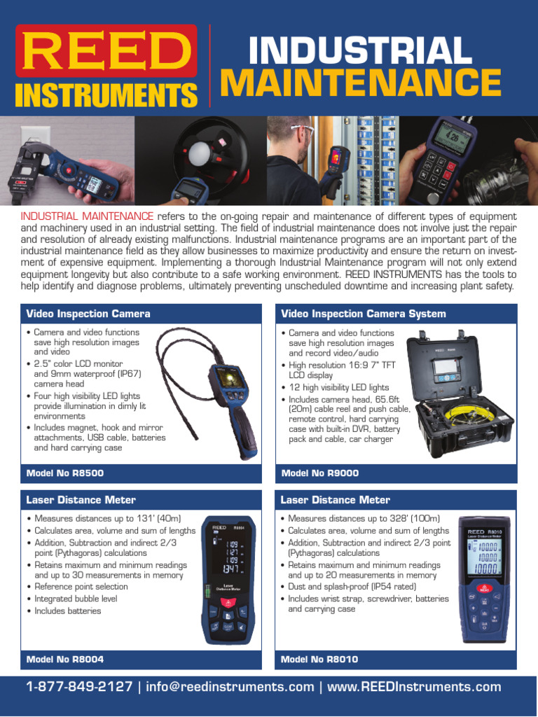 REED Industrial Maintenance Brochure | PDF | Pressure Measurement ...