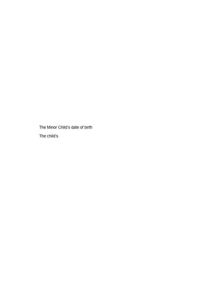 Minor Child Piercing Consent Form | PDF