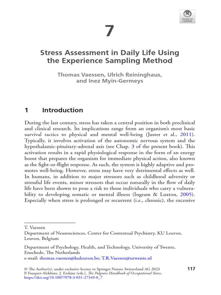 978-3-031-27349-0_7 | PDF | Stress (Biology) | Psychosis