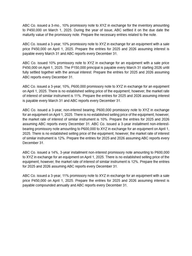 24.Notes Payable.word Probs | PDF