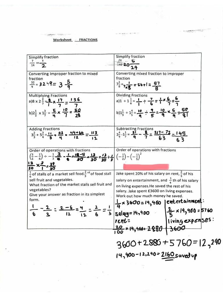 Basic Worksheet For Math - 1 | PDF