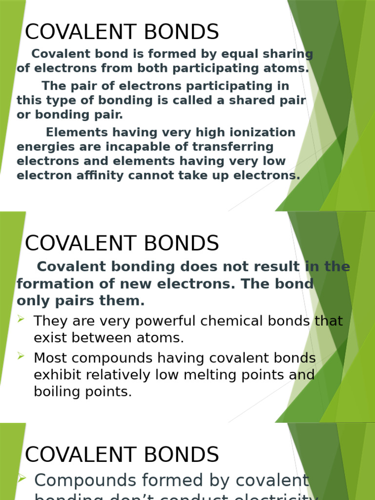 Covalent Bonds | PDF