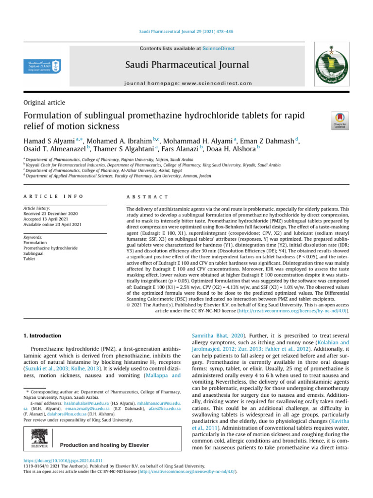 Sublingual Tablet | PDF | Tablet (Pharmacy) | Differential Scanning ...