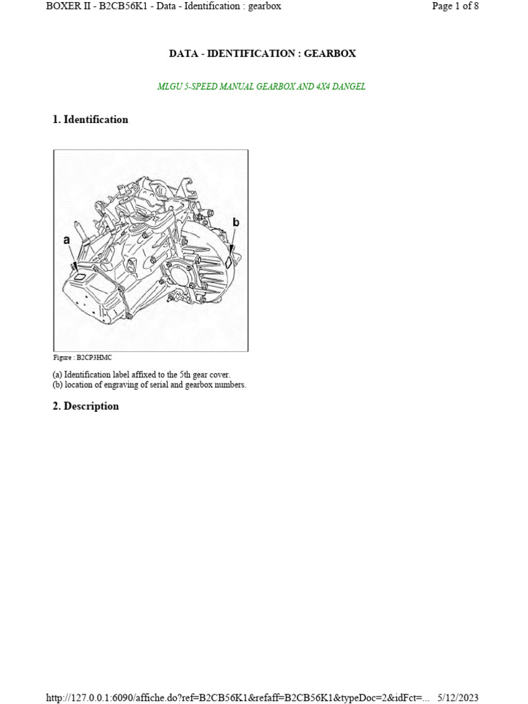 Boxer II Gearbox Identification Guide | PDF | Manual Transmission | Gear