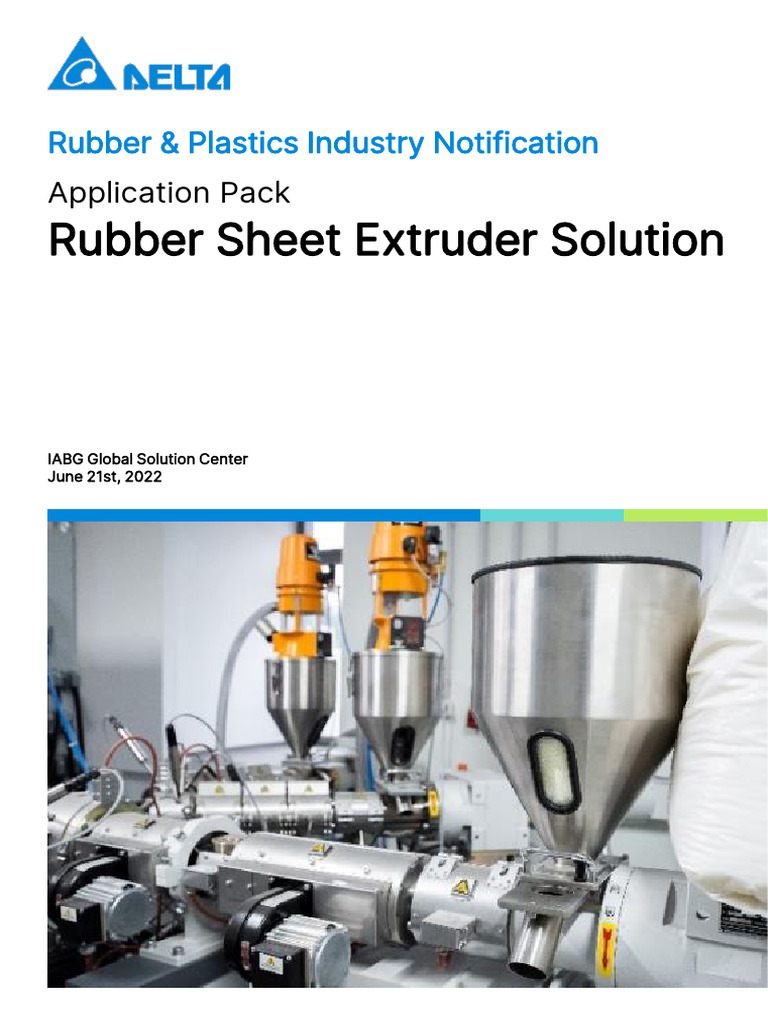Rubber and Plastics Industry Notification-Delta Rubber Sheet Extruder ...