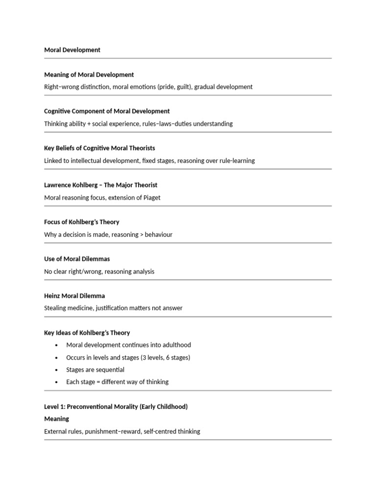Moral Development | PDF | Morality | Behavioural Sciences