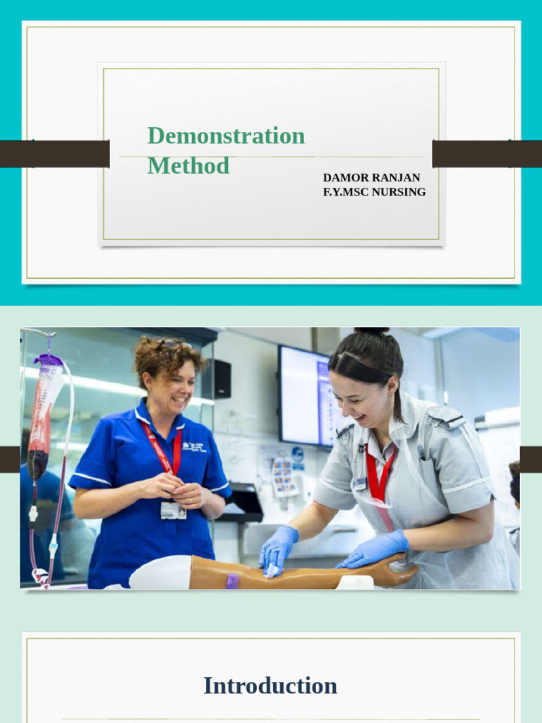 Demonstration Ppt.pptx | PDF | Learning | Nursing