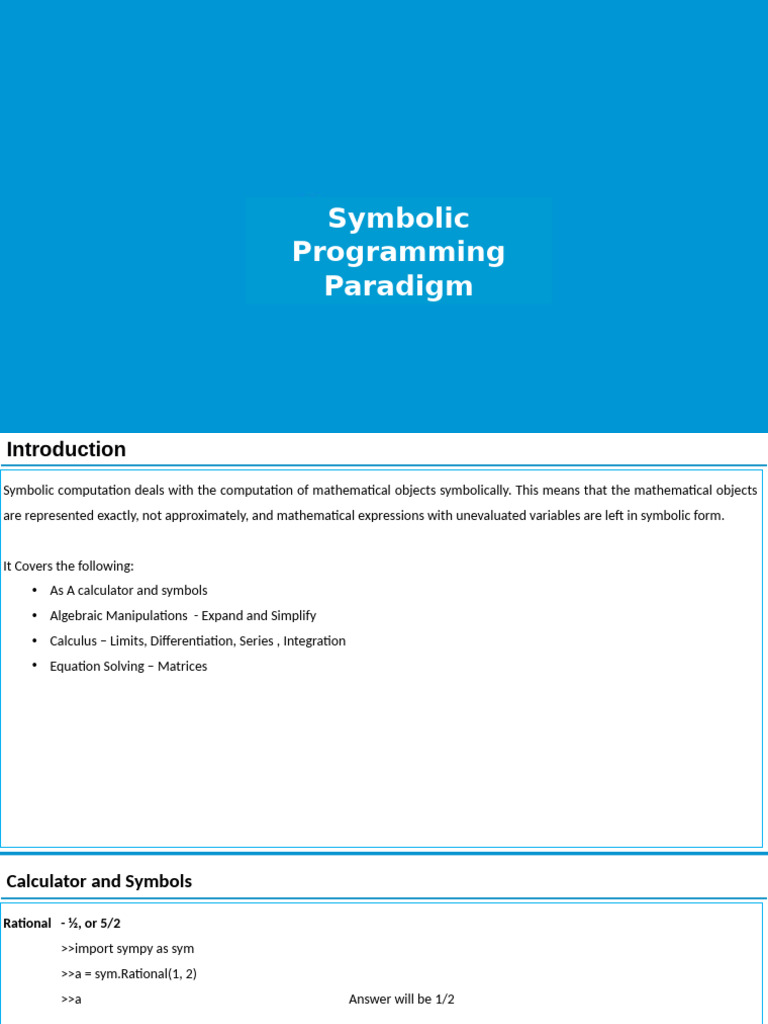 Symbolic Prog | PDF | Mathematics | Theoretical Computer Science
