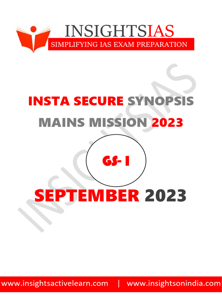 Insta Secure Synopsis: IAS Mains 2023 | PDF | Green Revolution