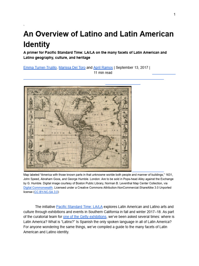 An Overview of Latino and Latin American Identity | PDF | Latin America ...