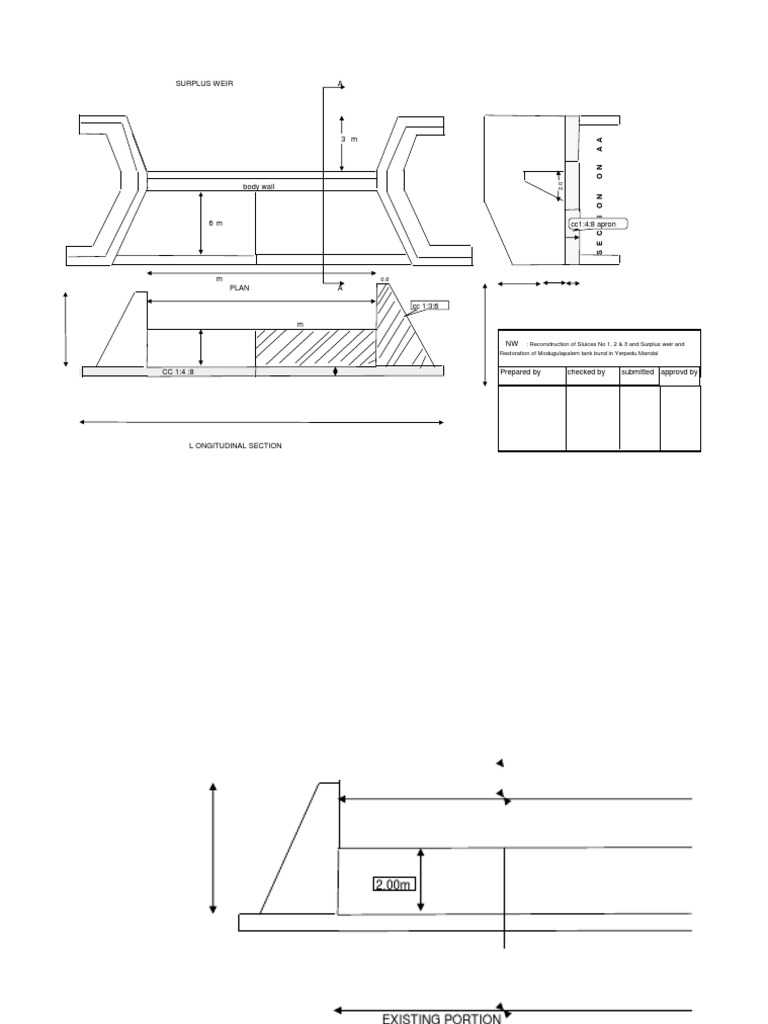 Drawing Model Surplusweir | PDF