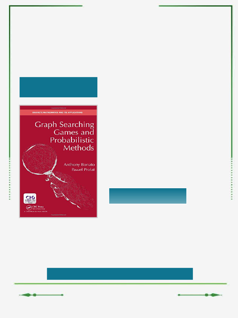 Graph Searching Games and Probabilistic Methods 1st Edition Bonato eBook professional pdf | PDF ...