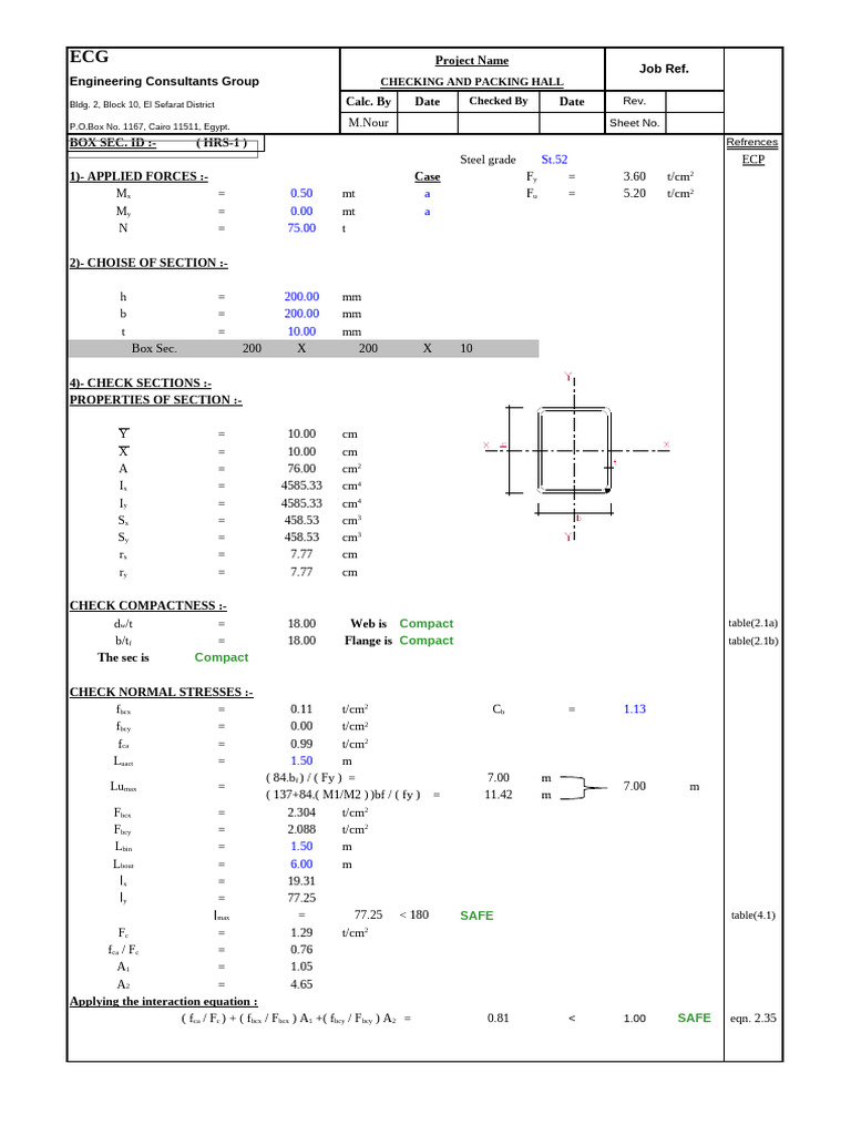 (Box and Pipe Section) - Box Section (Rev.2.00) | PDF