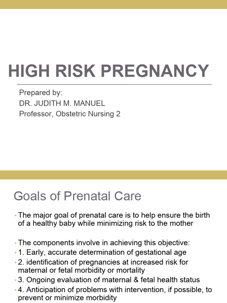 High-Risk Pregnancy Overview and Care | PDF | Miscarriage | Pregnancy