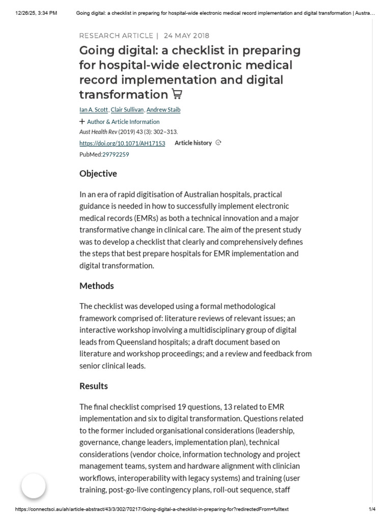 Going Digital_ a Checklist in Preparing for Hospital-wide Electronic ...
