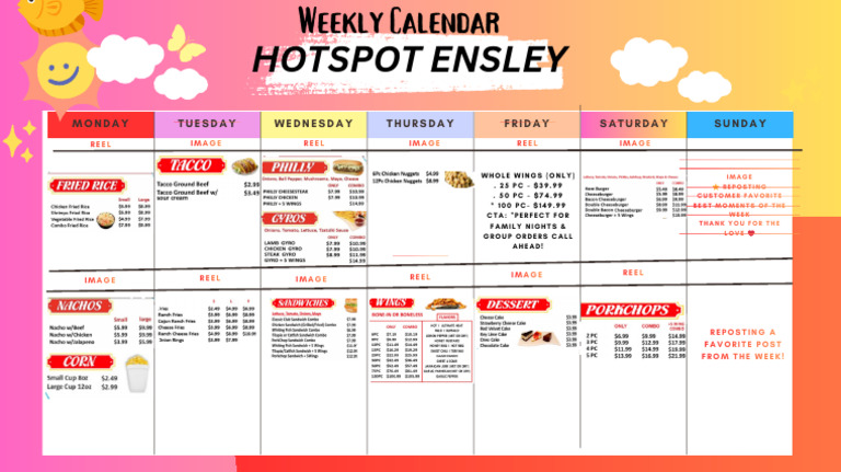 Hot Spot ENSLEY Calendar | PDF
