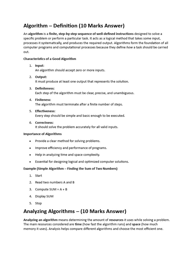 DAA Unit 1 | PDF | Time Complexity | Logarithm