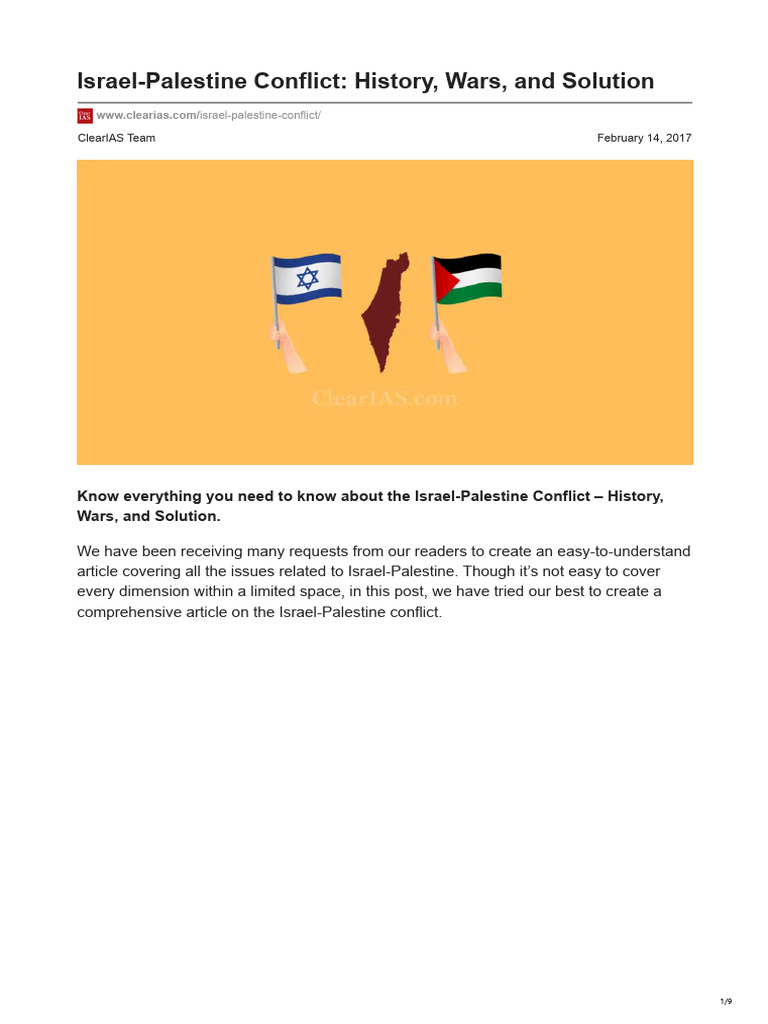 Clearias.com-Israel-Palestine Conflict_ History, Wars, And Solution ...