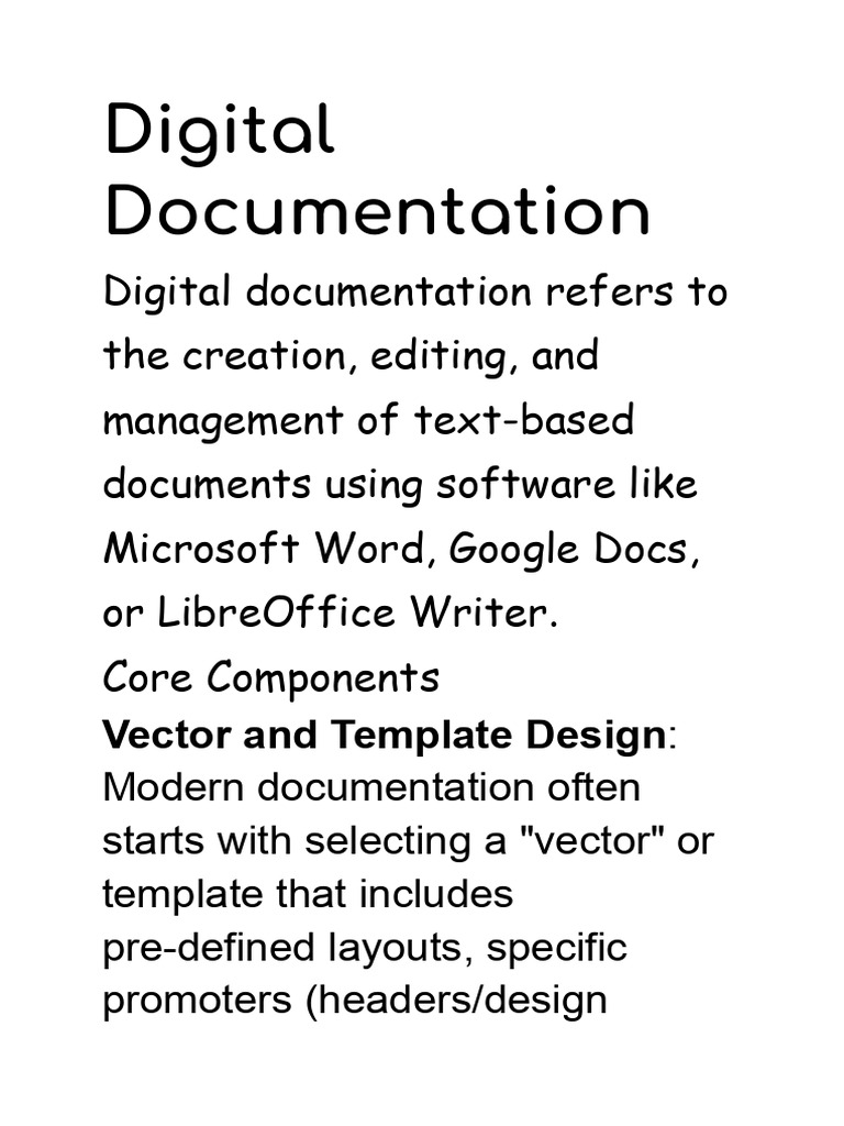 Digital Documentation and Spreadsheets Guide | PDF