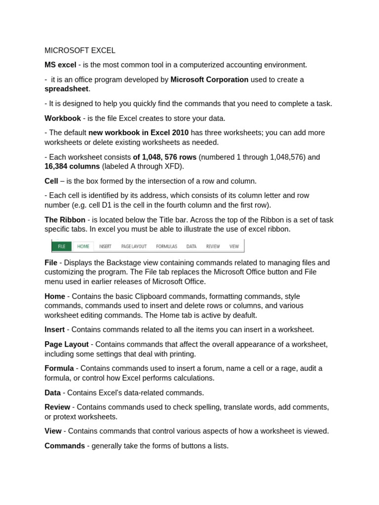 Microsoft Excel | PDF | Microsoft Excel | Spreadsheet