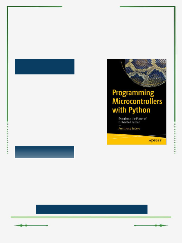 Programming Microcontrollers with Python: Experience the Power of Embedded Python 1st Edition ...