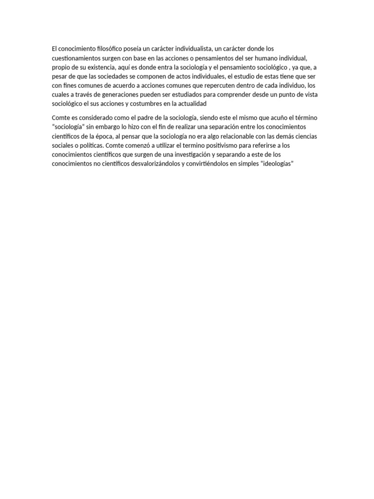 El Conocimiento Filosófico Poseía Un Carácter Individualista | PDF