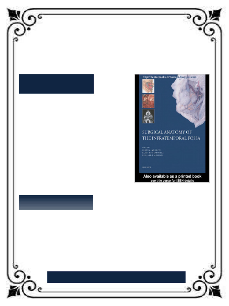 Surgical Anatomy of the Infratemporal Fossa 1st Edition by John Langdon ...