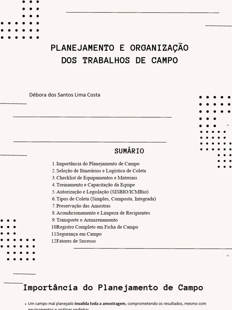 Planejamento e Organização Dos Trabalhos de Campo.pptx_20251212_081520 ...