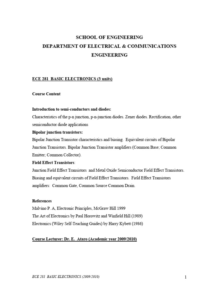 Basic Electronics2-1 | PDF | Semiconductors | P–N Junction