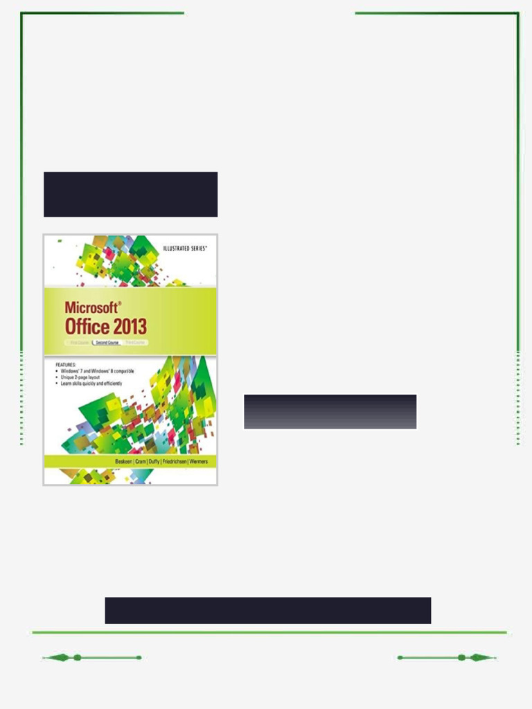 (eBook PDF) Microsoft Office 2013: Illustrated, Second Course eBook teaching version | PDF ...
