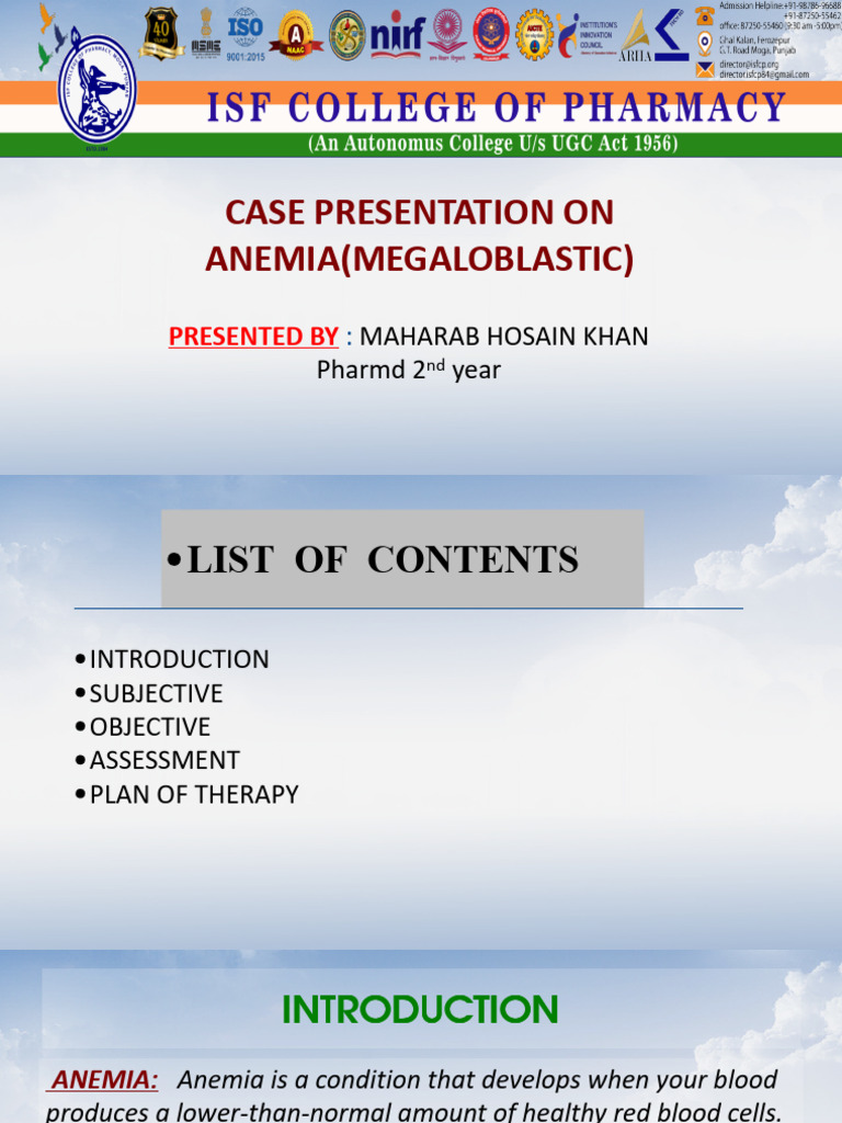 Case Study: Megaloblastic Anemia Analysis | PDF | Anemia | Blood