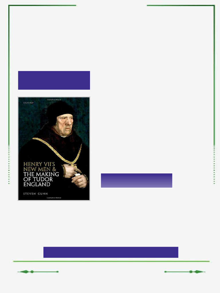 Henry VII’s New Men and the Making of Tudor England 1st Edition Steven ...