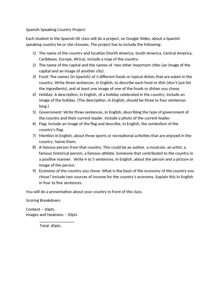 JOELIN CARTER - Spanish l and Ll de Chs 2025 - 2026 Spanish Country ...