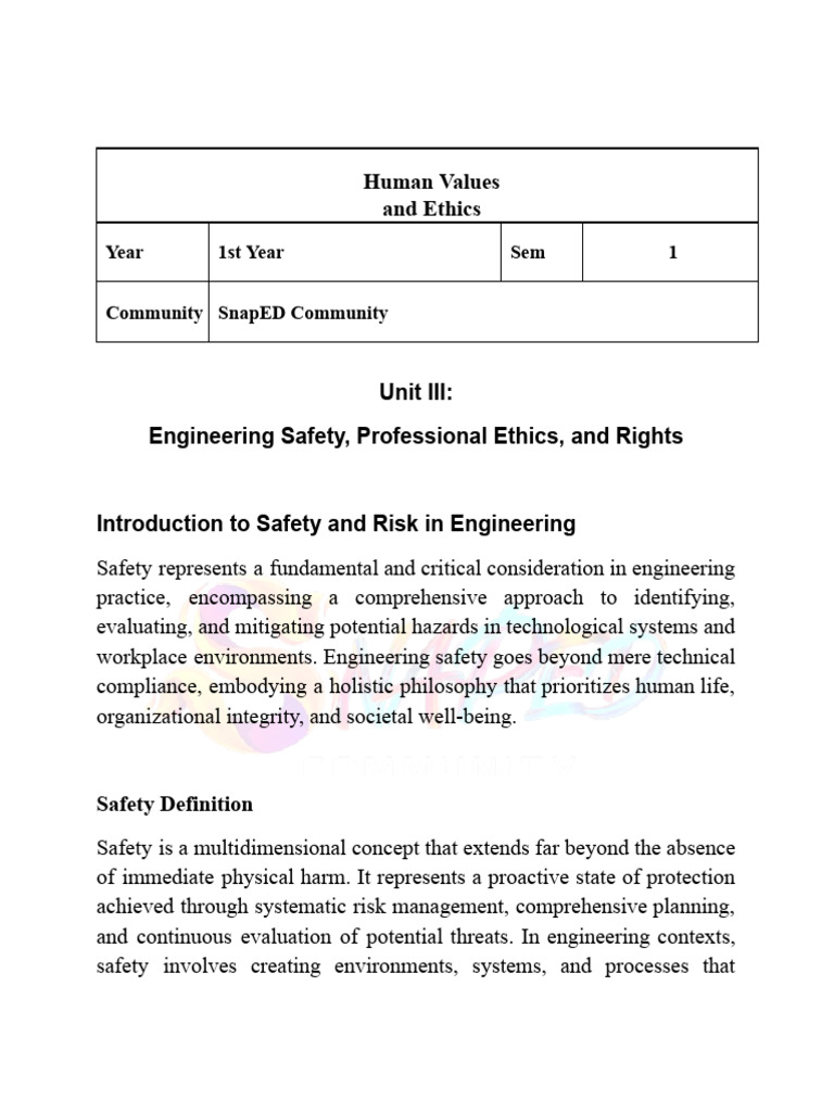 HVE Unit 3 | PDF | Risk | Safety