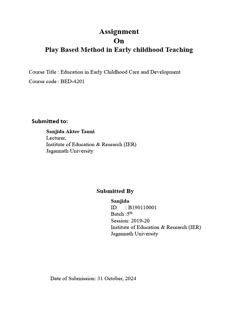 Assignment Tanni Maam | PDF