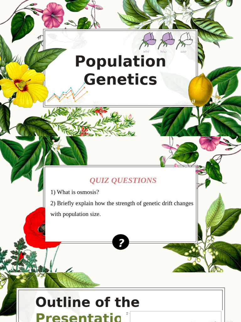 Population Genetics BIO116 - 2025 | PDF | Fitness (Biology) | Zygosity