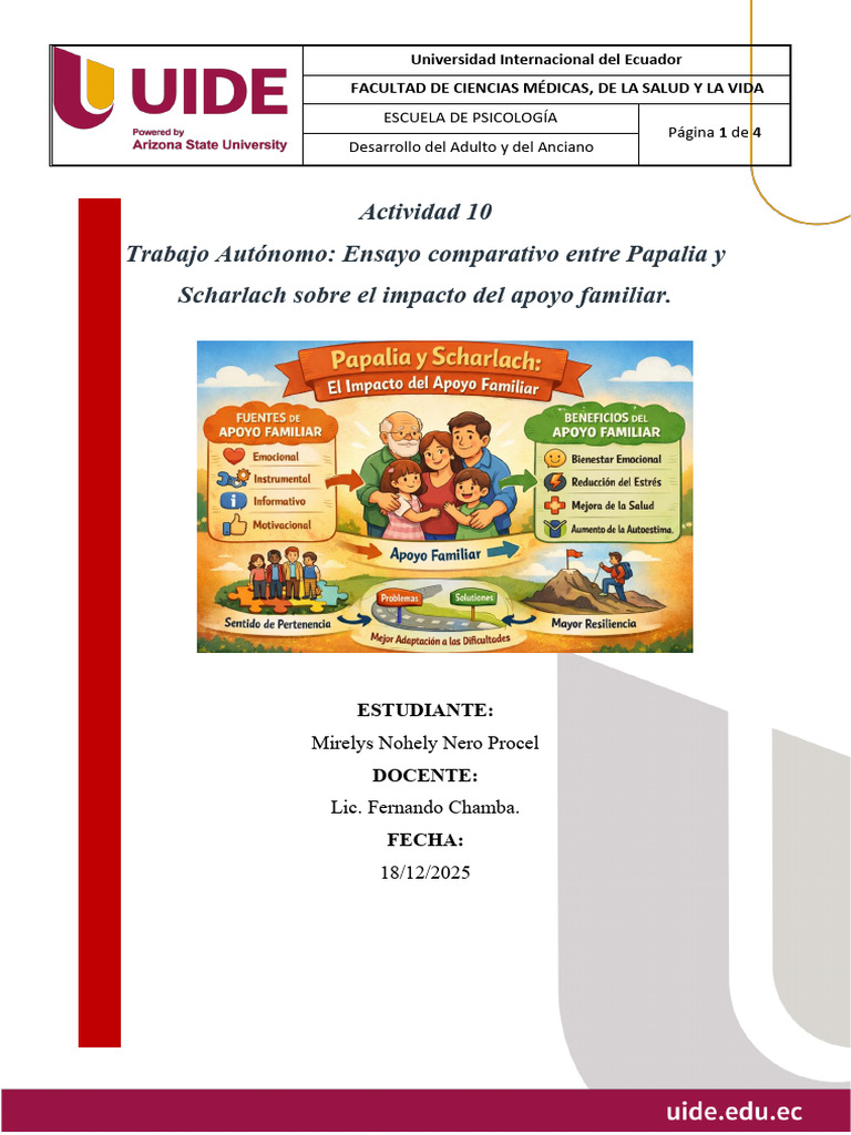 ENSAYO APORTES PAPALIA y SCHARLARCH | PDF | Adultos | Vejez