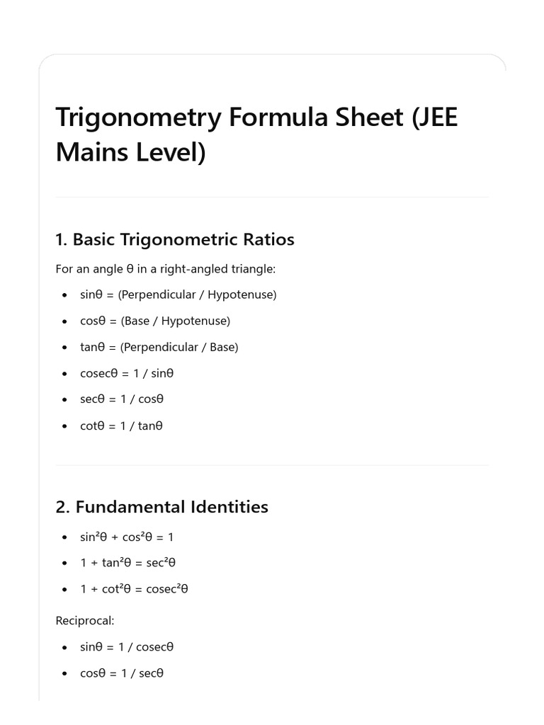 TRIGNOMETRY | PDF | Trigonometry | Euclidean Plane Geometry