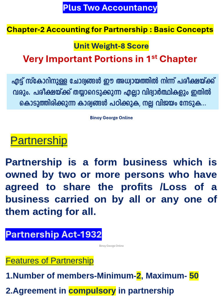 Partnership Accounting Basics Explained | PDF | Partnership | Interest