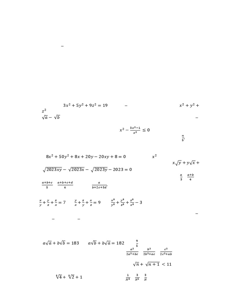 Algebra Exercises and Factorization Methods | PDF | Equations | Numbers