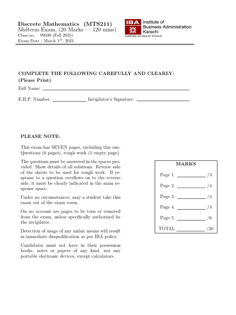 Midterm_fall_2025_sol | PDF | Syntax (Logic) | Mathematical Logic