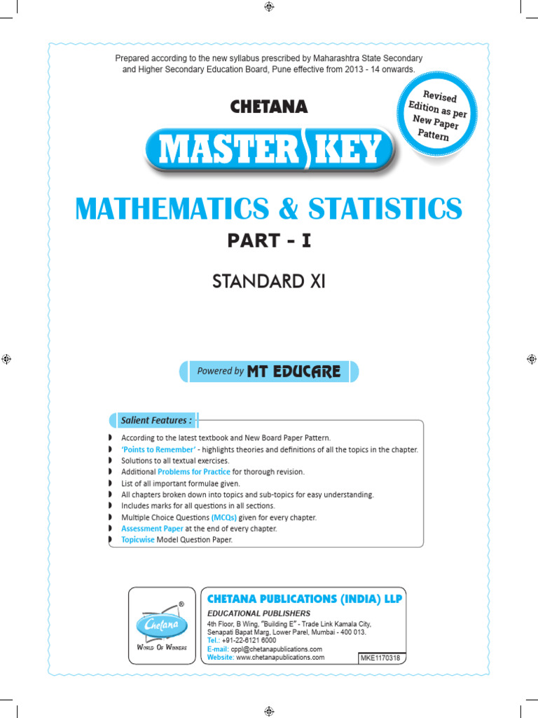 11th - Maths 1 Masterkey_mh_sci (1) | PDF | Angle | Circle