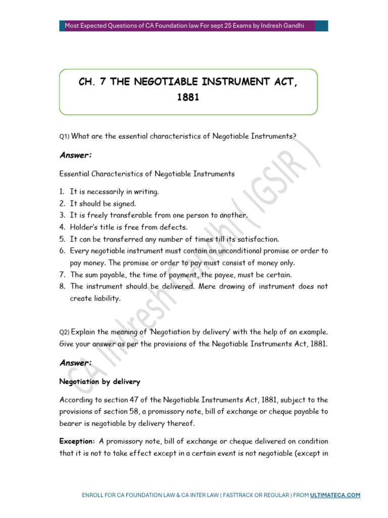 MEQ NIA | PDF | Negotiable Instrument | Cheque