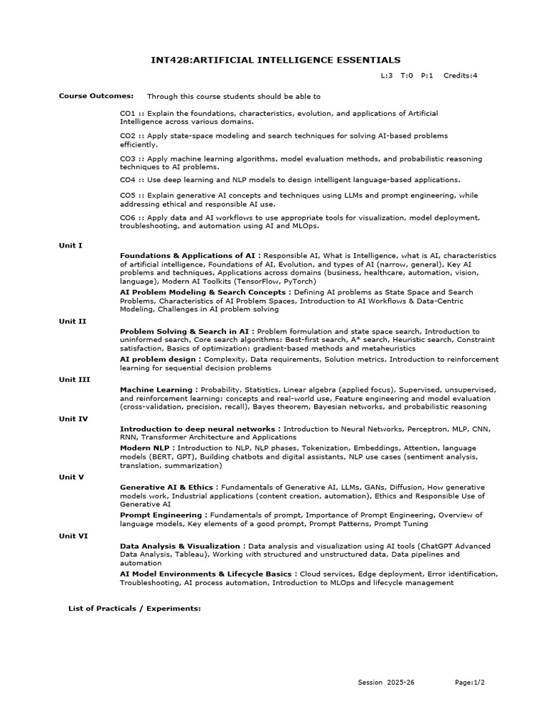 AI Essentials | PDF | Artificial Intelligence | Intelligence (AI) & Semantics